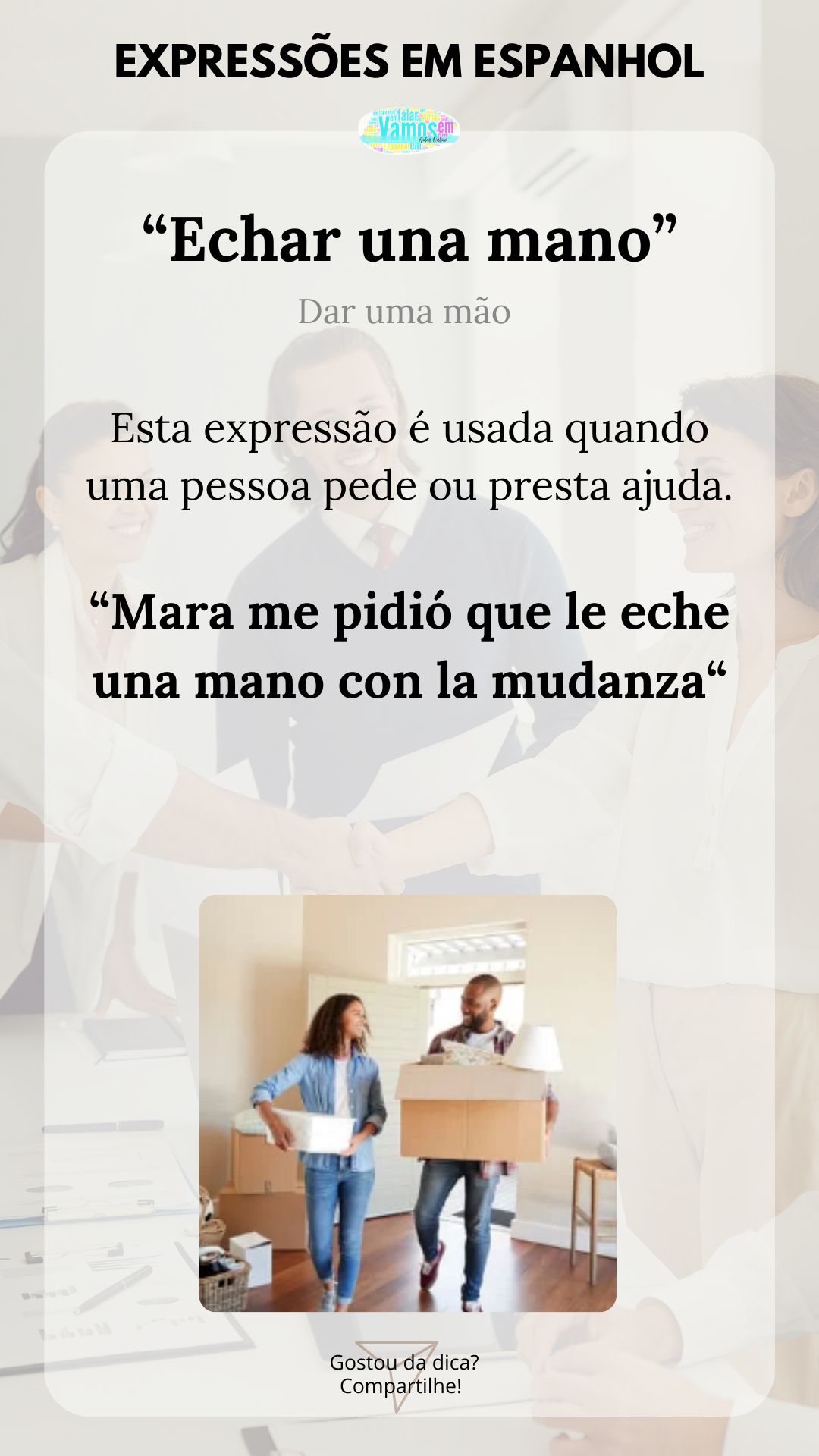 Echar una mano – Vamos falar em espanhol