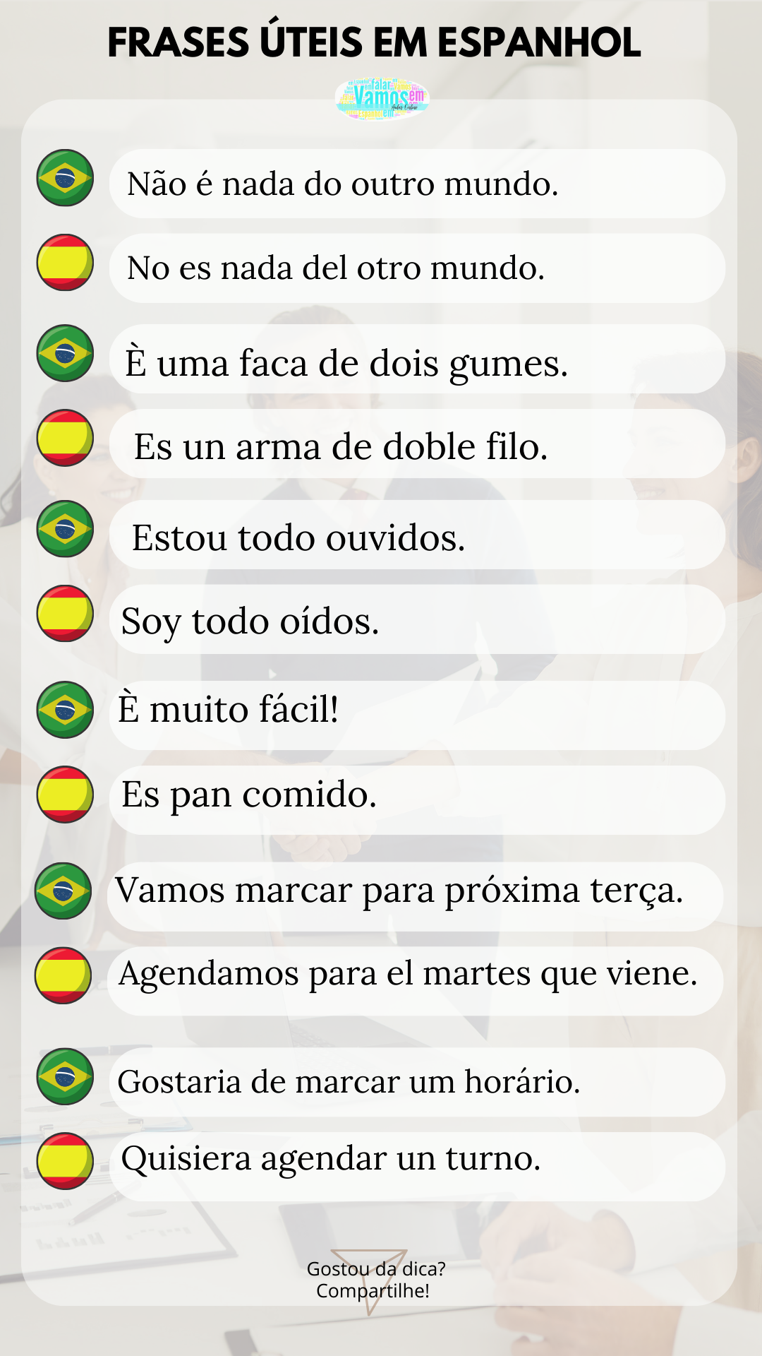 Frases úteis em espanhol – Vamos falar em espanhol